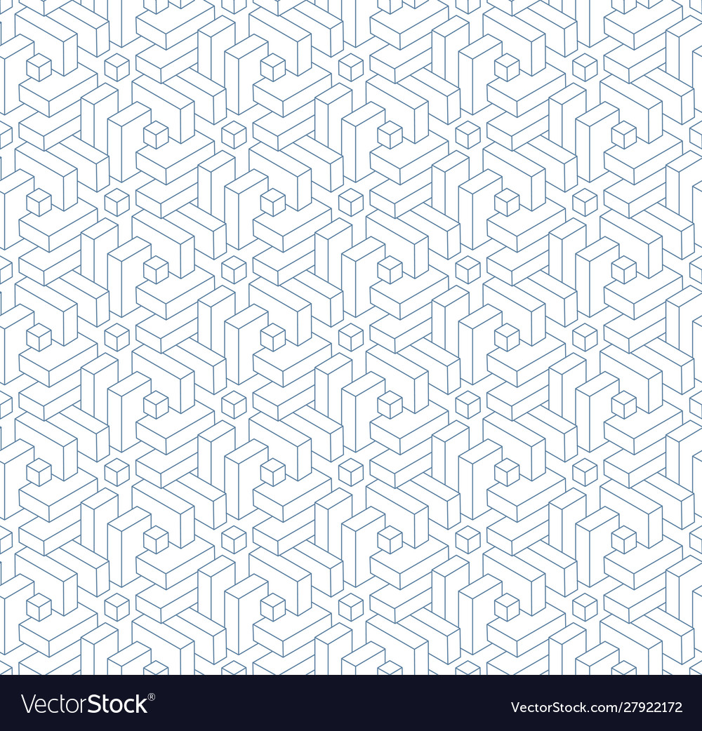 Seamless linear pattern in blue color Royalty Free Vector
