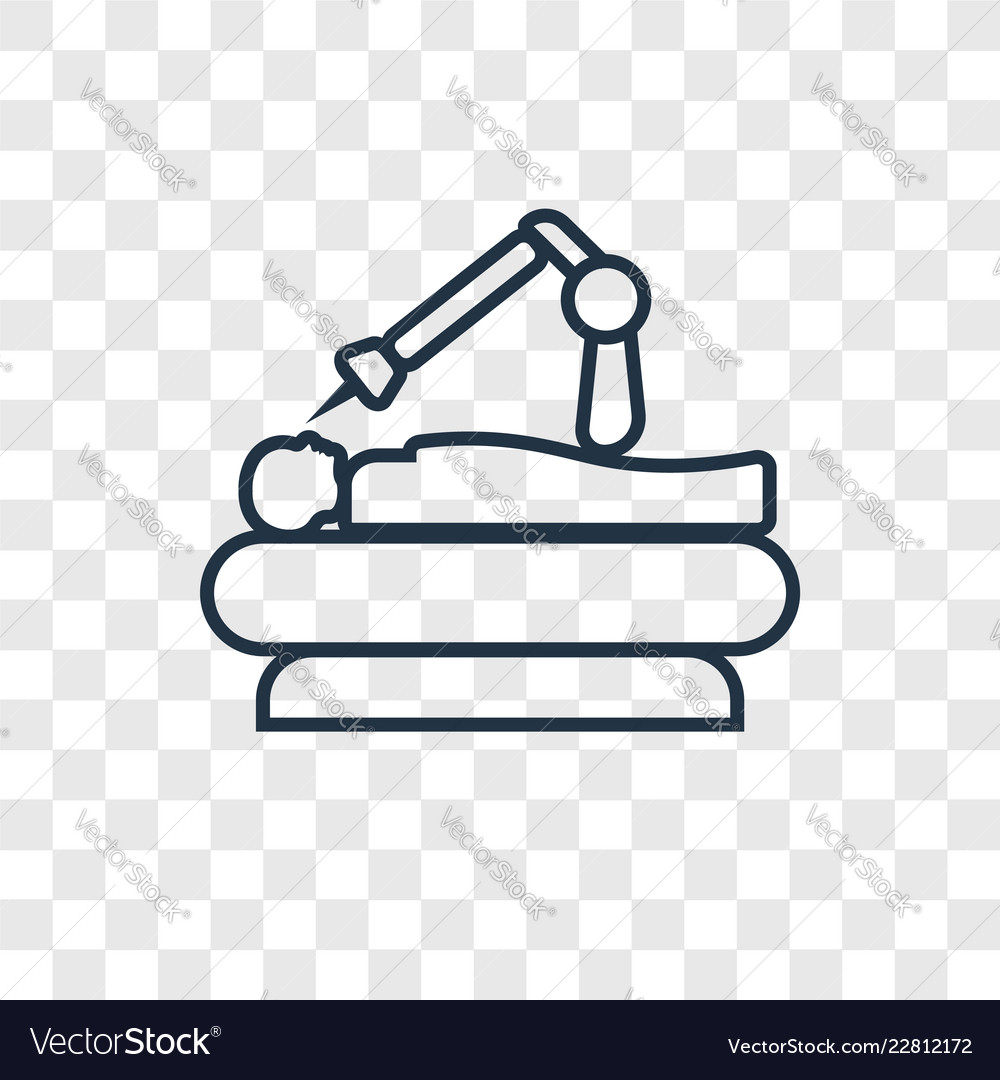 Surgery concept linear icon isolated Royalty Free Vector