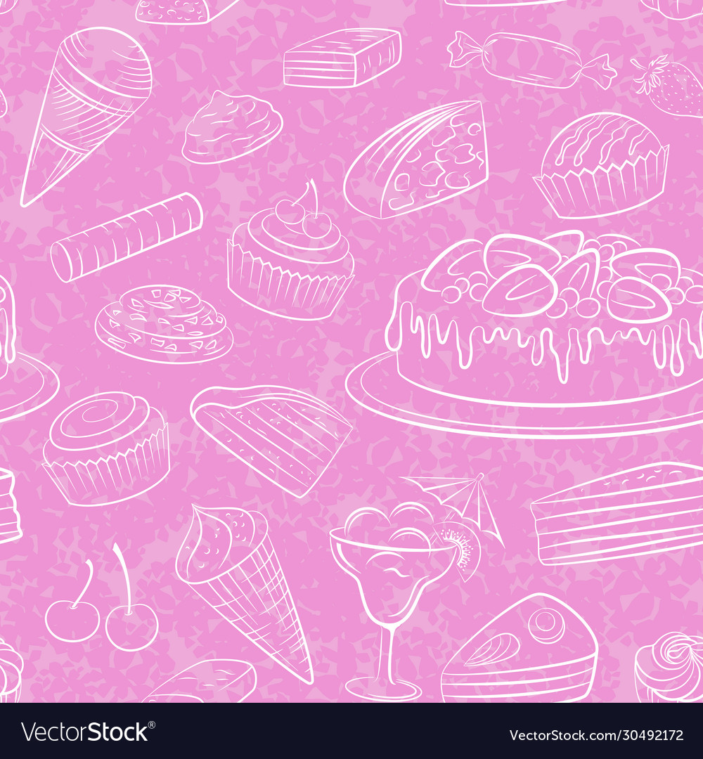 Sweets seamless Royalty Free Vector Image - VectorStock