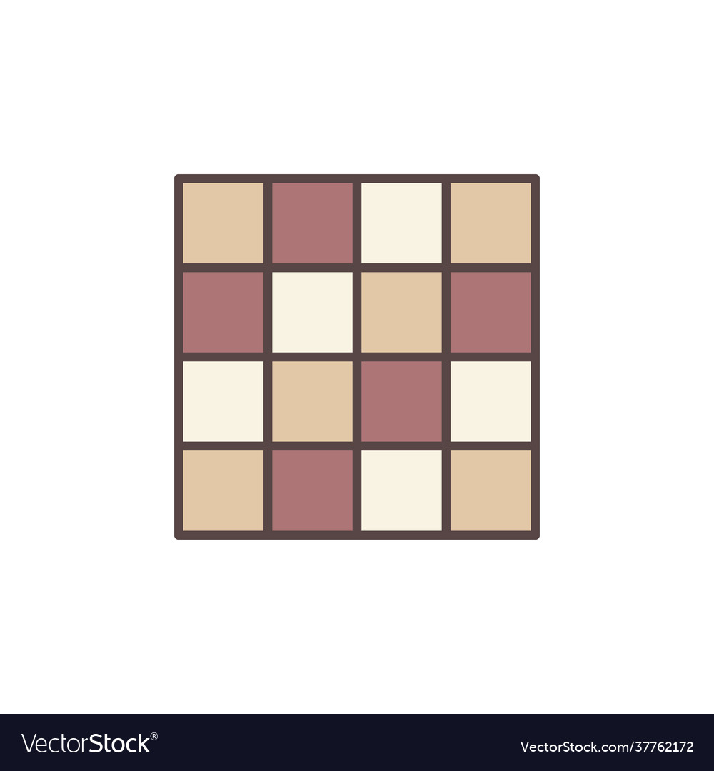 Wall floor empty tile concept colored Royalty Free Vector