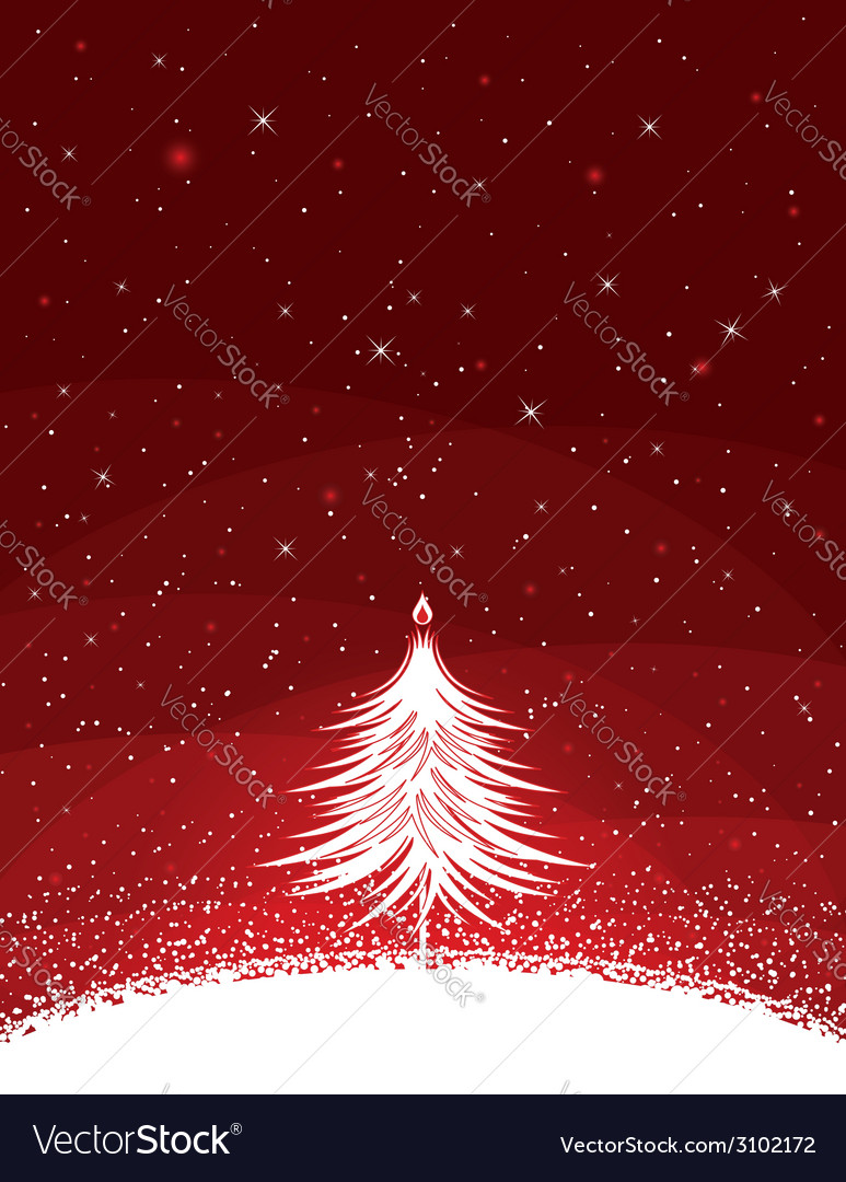 White christmas tree Royalty Free Vector Image