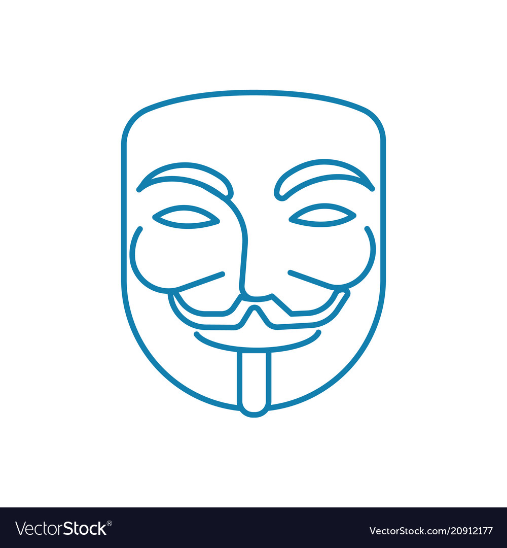 Anonymous user linear icon concept Royalty Free Vector Image