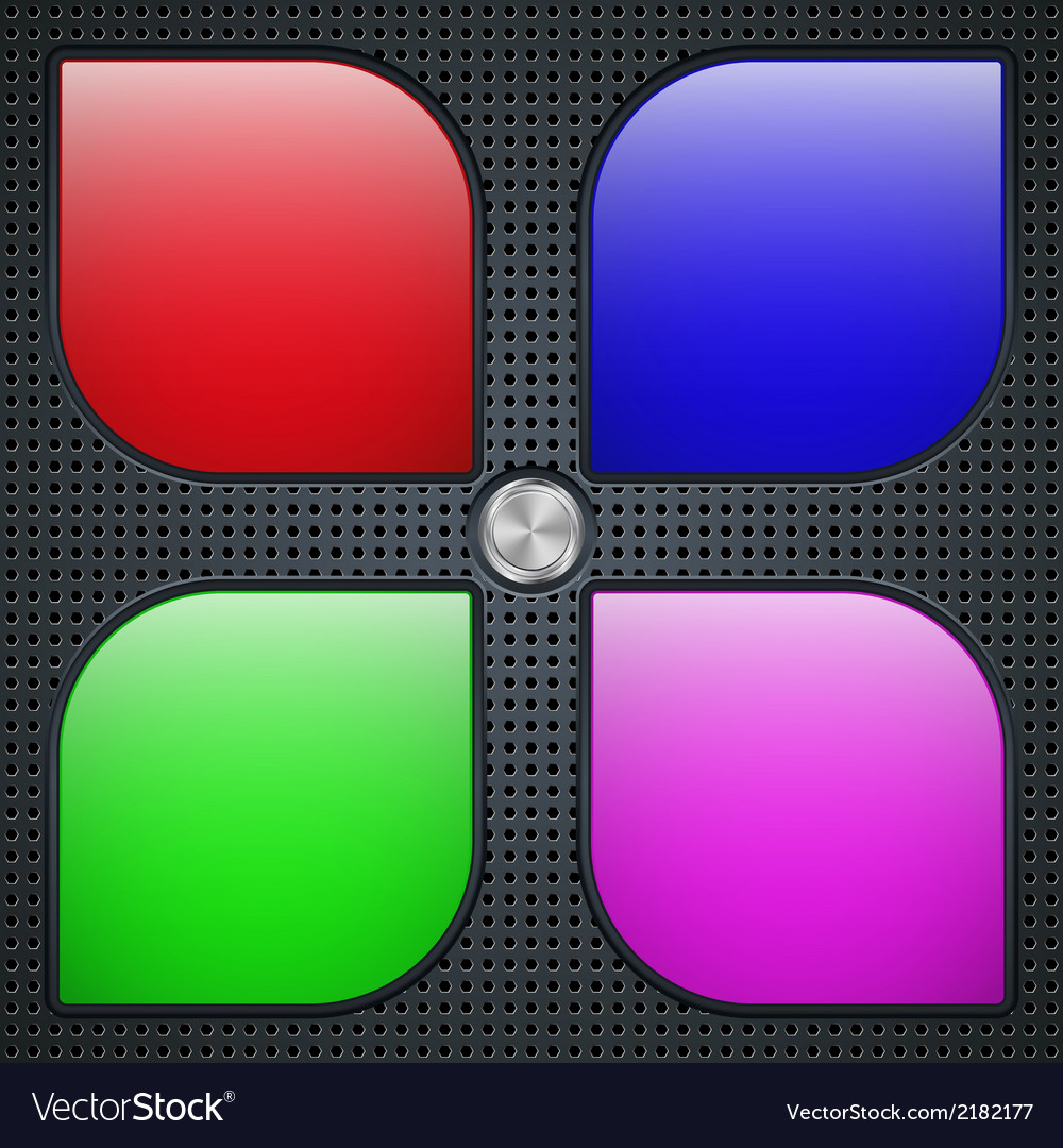 Application buttons template Royalty Free Vector Image