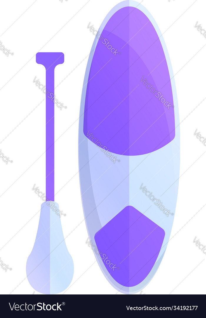 Board sup surfing icon cartoon style Royalty Free Vector