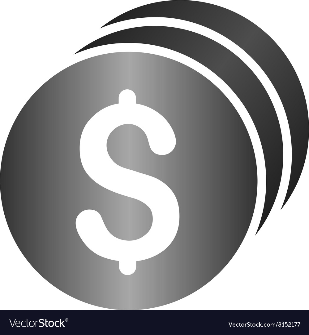 Coins gradient icon Royalty Free Vector Image - VectorStock