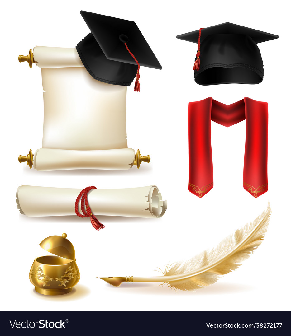 College graduation concept design elements Vector Image