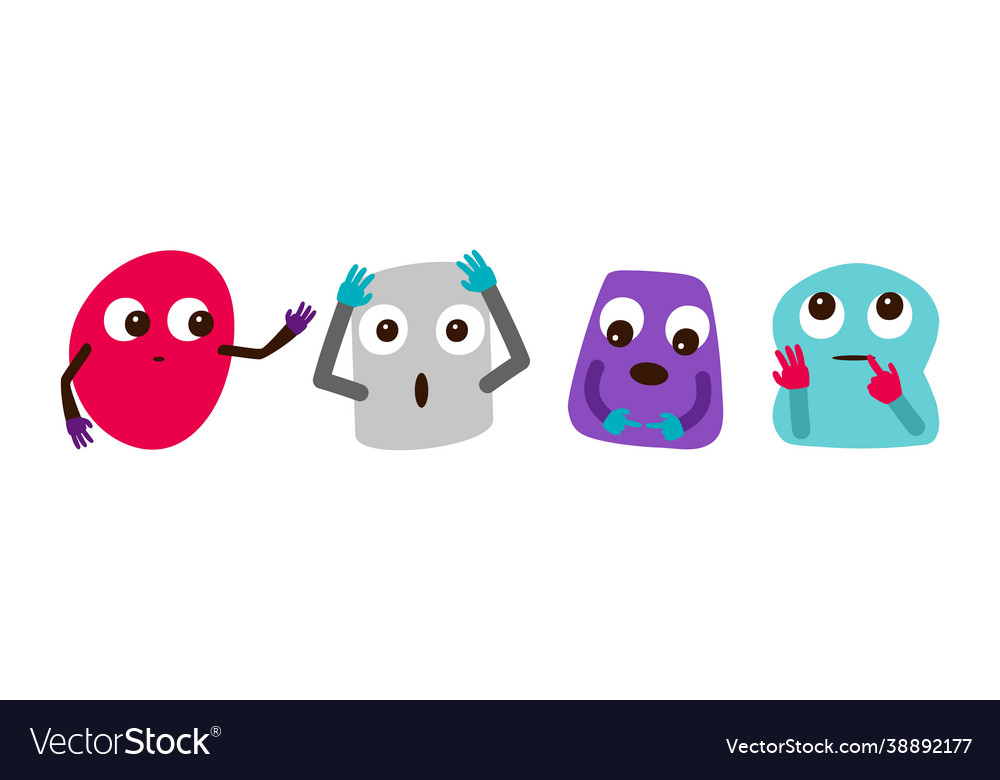 Crazy abstract characters Royalty Free Vector Image