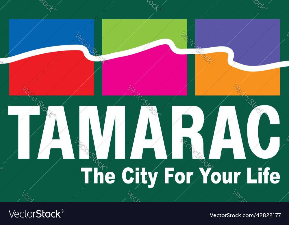 Flag of tamarac city florida Royalty Free Vector Image