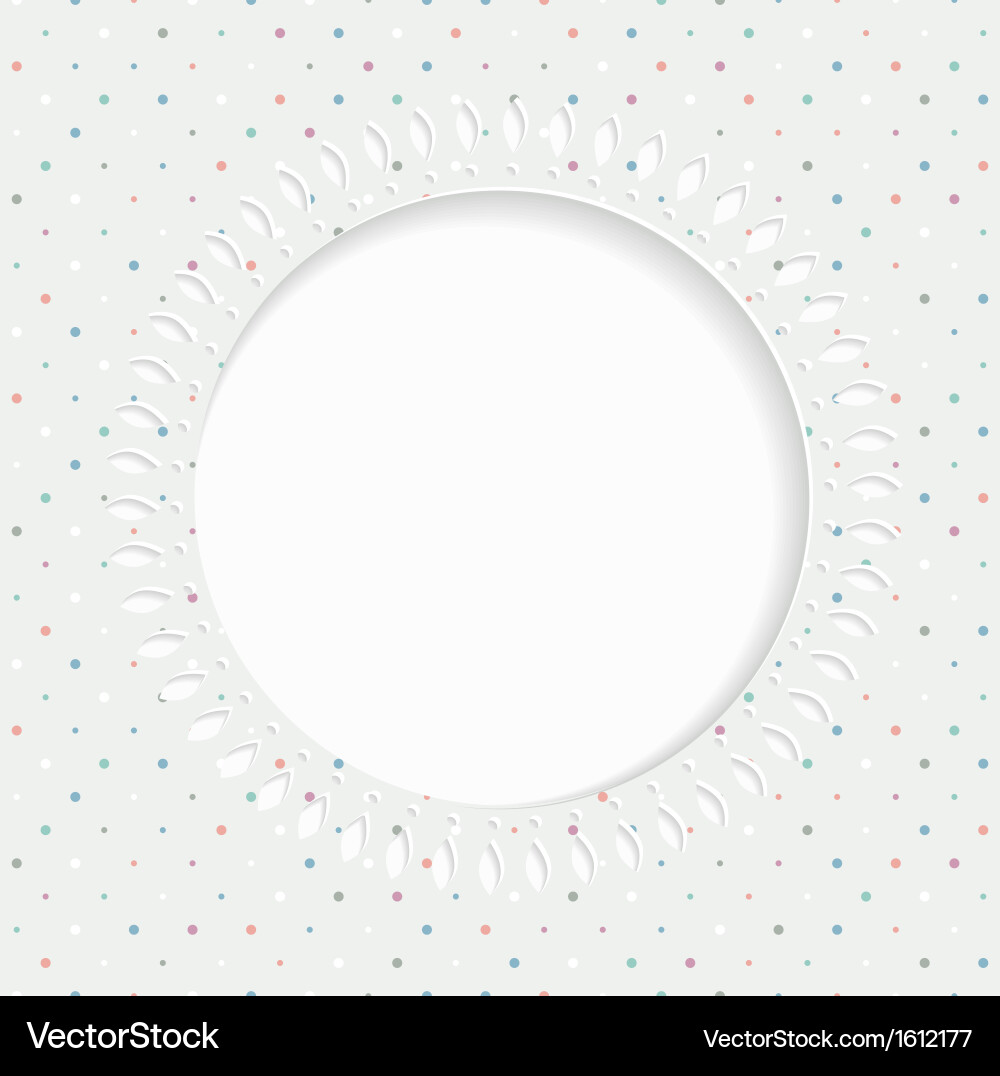 Frame on the paper background Royalty Free Vector Image