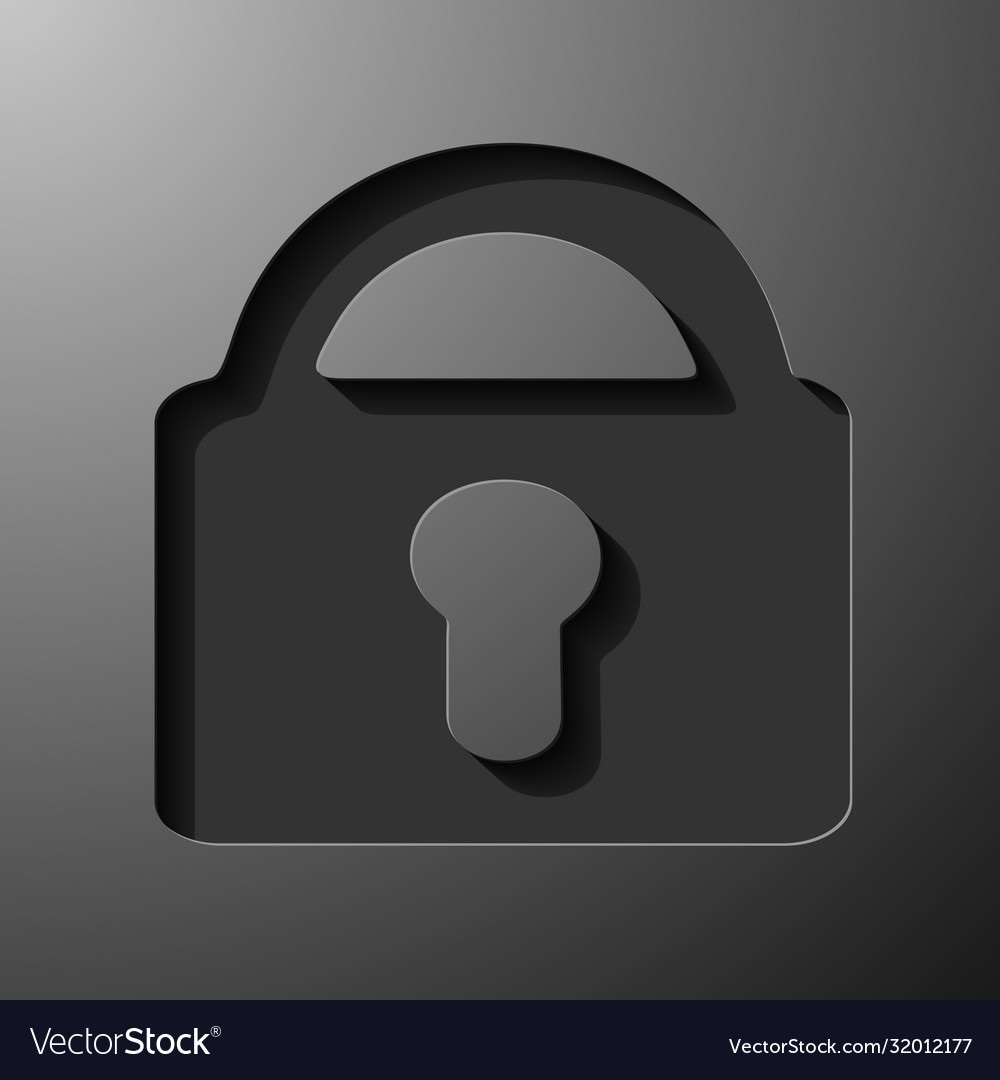 Lock icon flat design style eps10 Royalty Free Vector Image