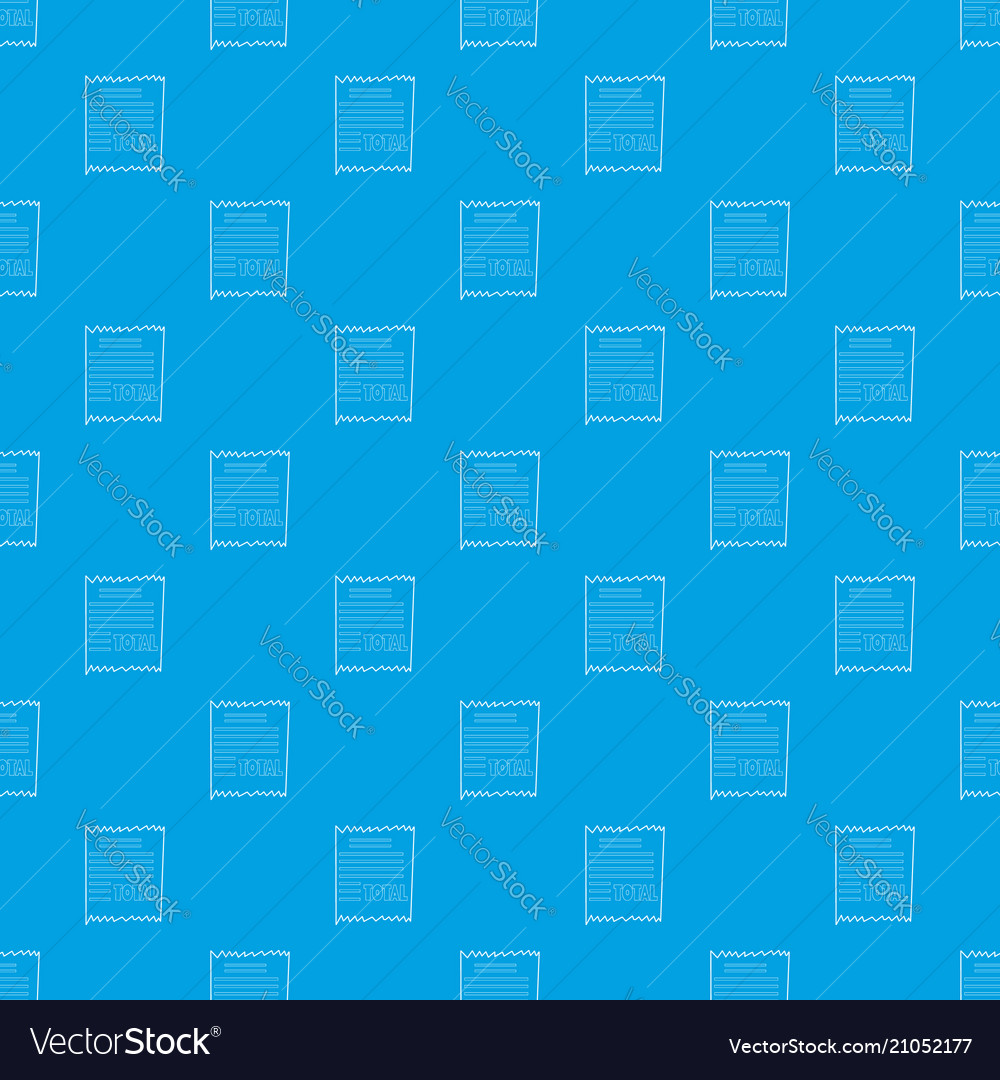 Receipt pattern seamless blue Royalty Free Vector Image