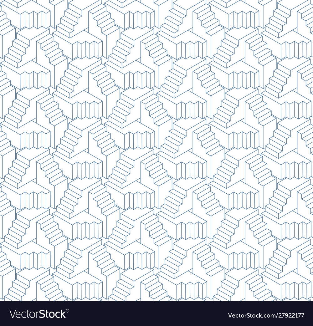 Seamless linear pattern in blue color Royalty Free Vector