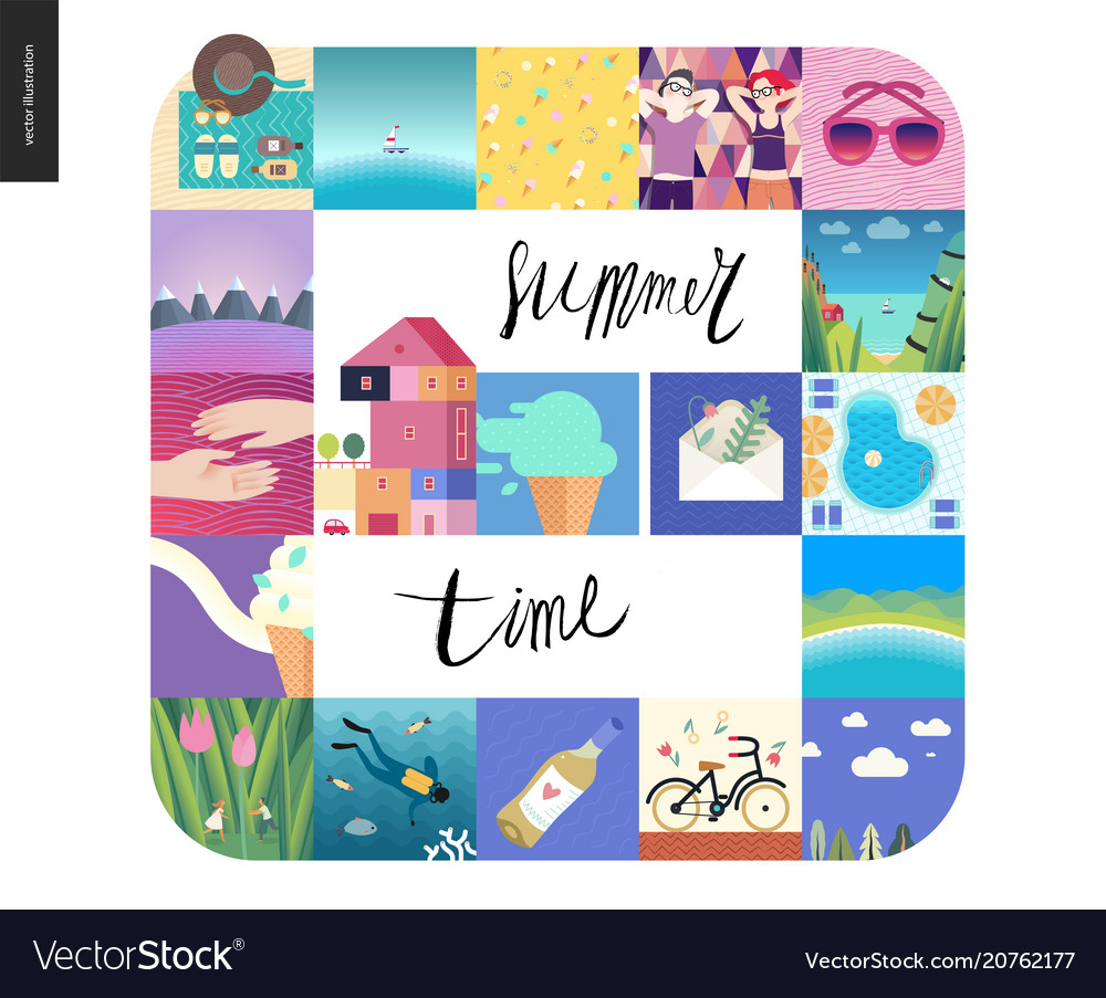 Simple things - vacation Royalty Free Vector Image