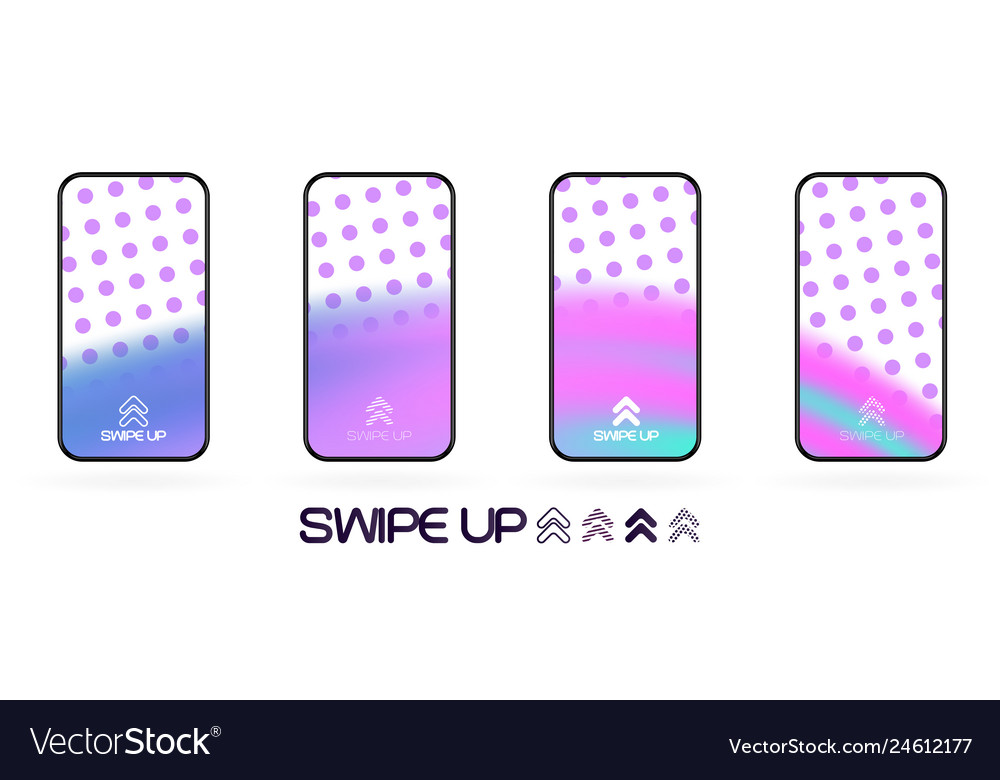 Swipe up template with abstract backdrop Vector Image