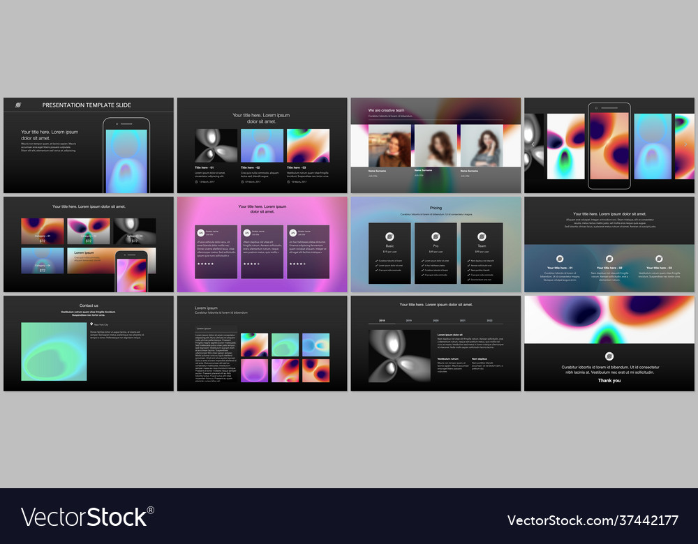 Templates for website design presentations Vector Image