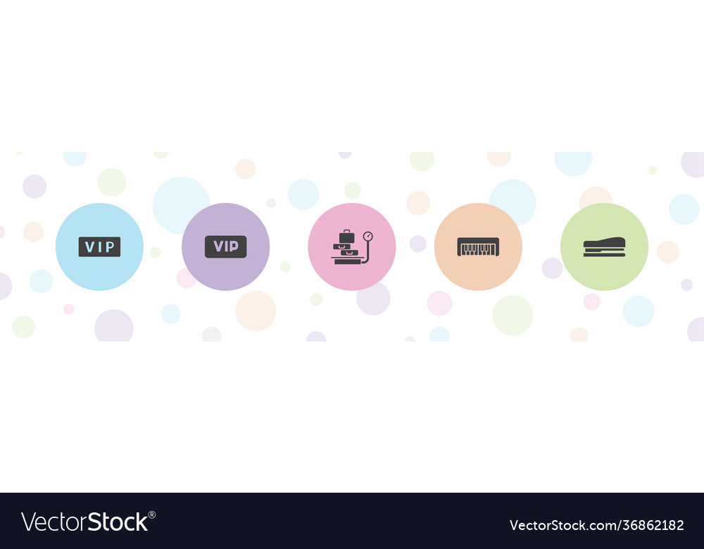 5 long icons Royalty Free Vector Image - VectorStock
