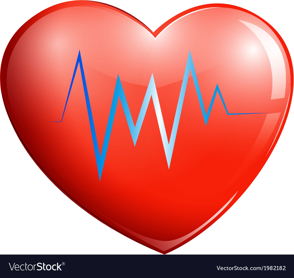 A red heart Royalty Free Vector Image - VectorStock
