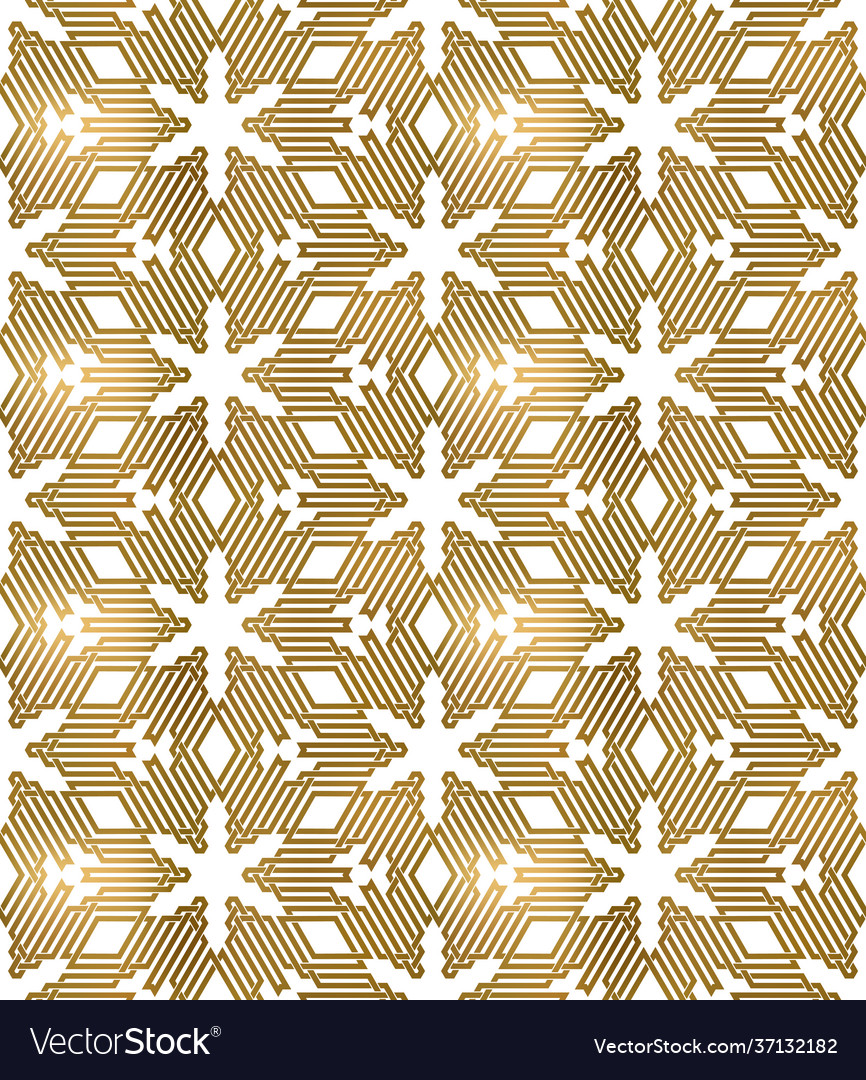 Abstract repeatable background golden twisted Vector Image