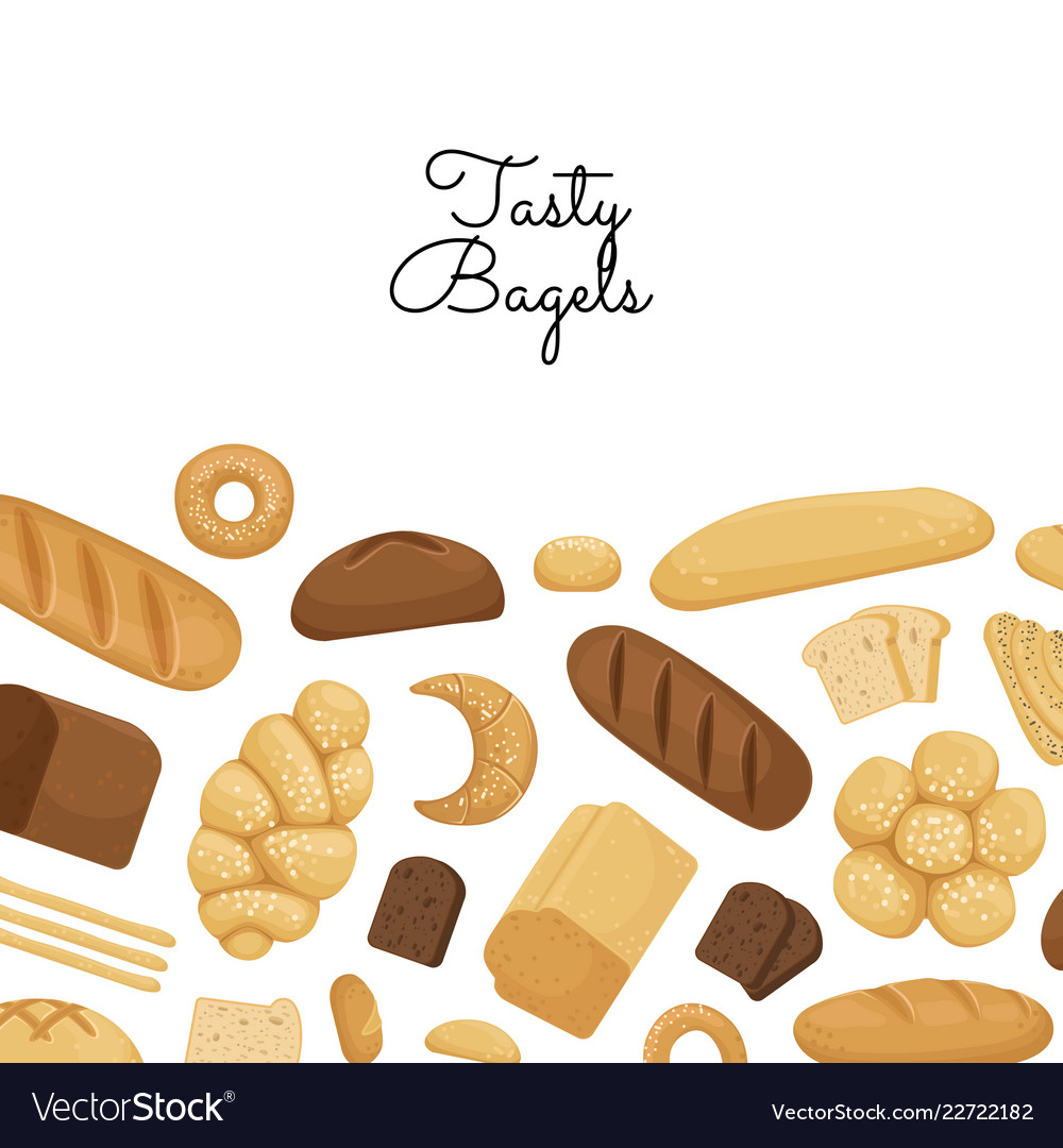 Cartoon bakery elements background Royalty Free Vector Image