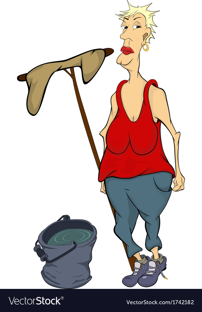 Cleaner cartoon Royalty Free Vector Image - VectorStock