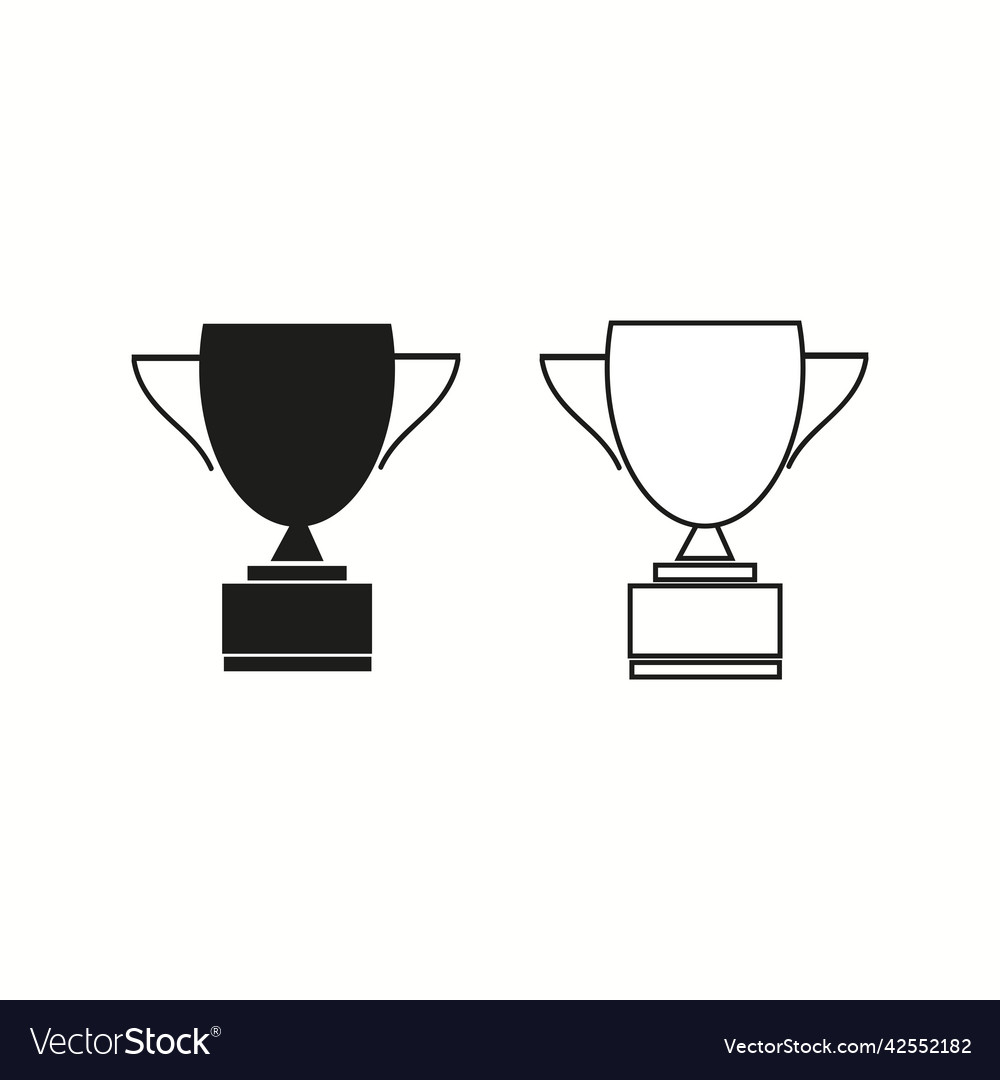 Cup award icon outline and solid Royalty Free Vector Image