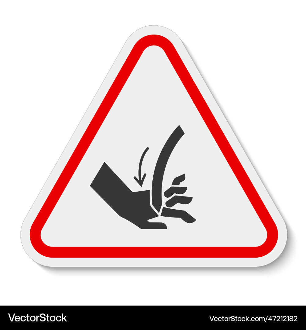 Cutting of hand curved blade symbol sign isolate Vector Image