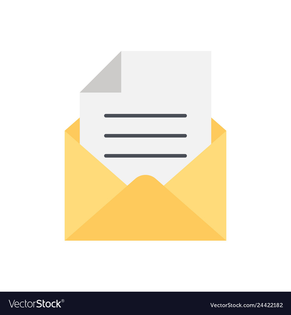 Email flat icon Royalty Free Vector Image - VectorStock