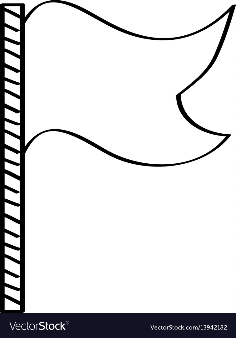 Flag location isolated icon Royalty Free Vector Image