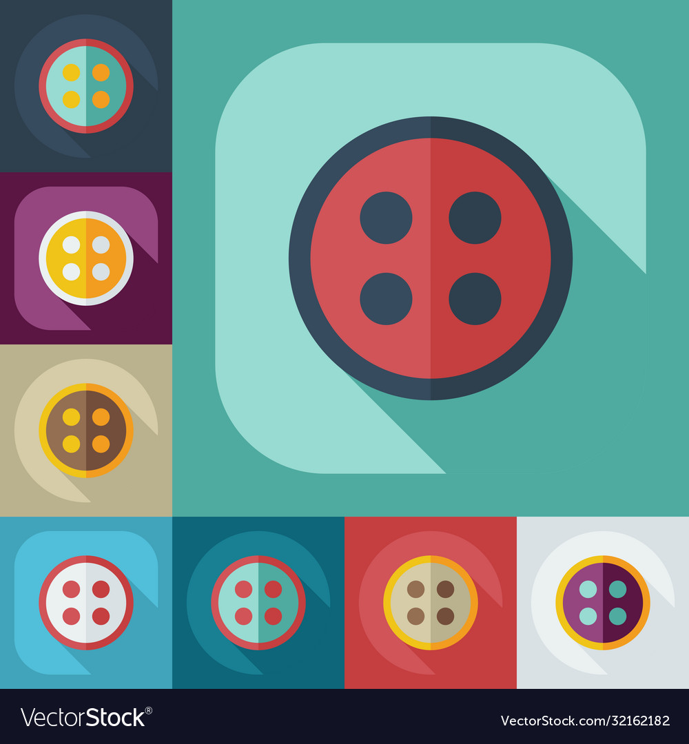 Flat modern design with shadow icons button Vector Image