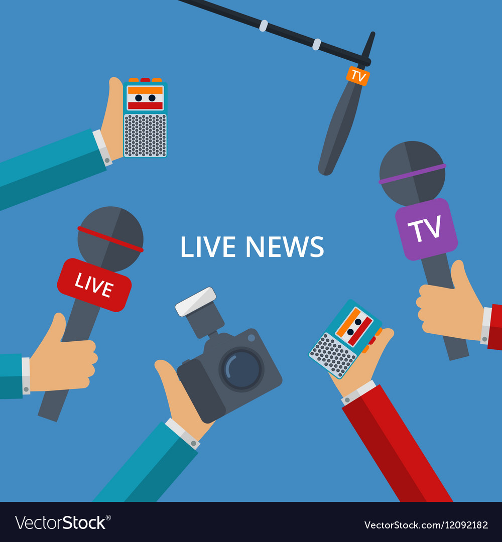 Live news Royalty Free Vector Image - VectorStock