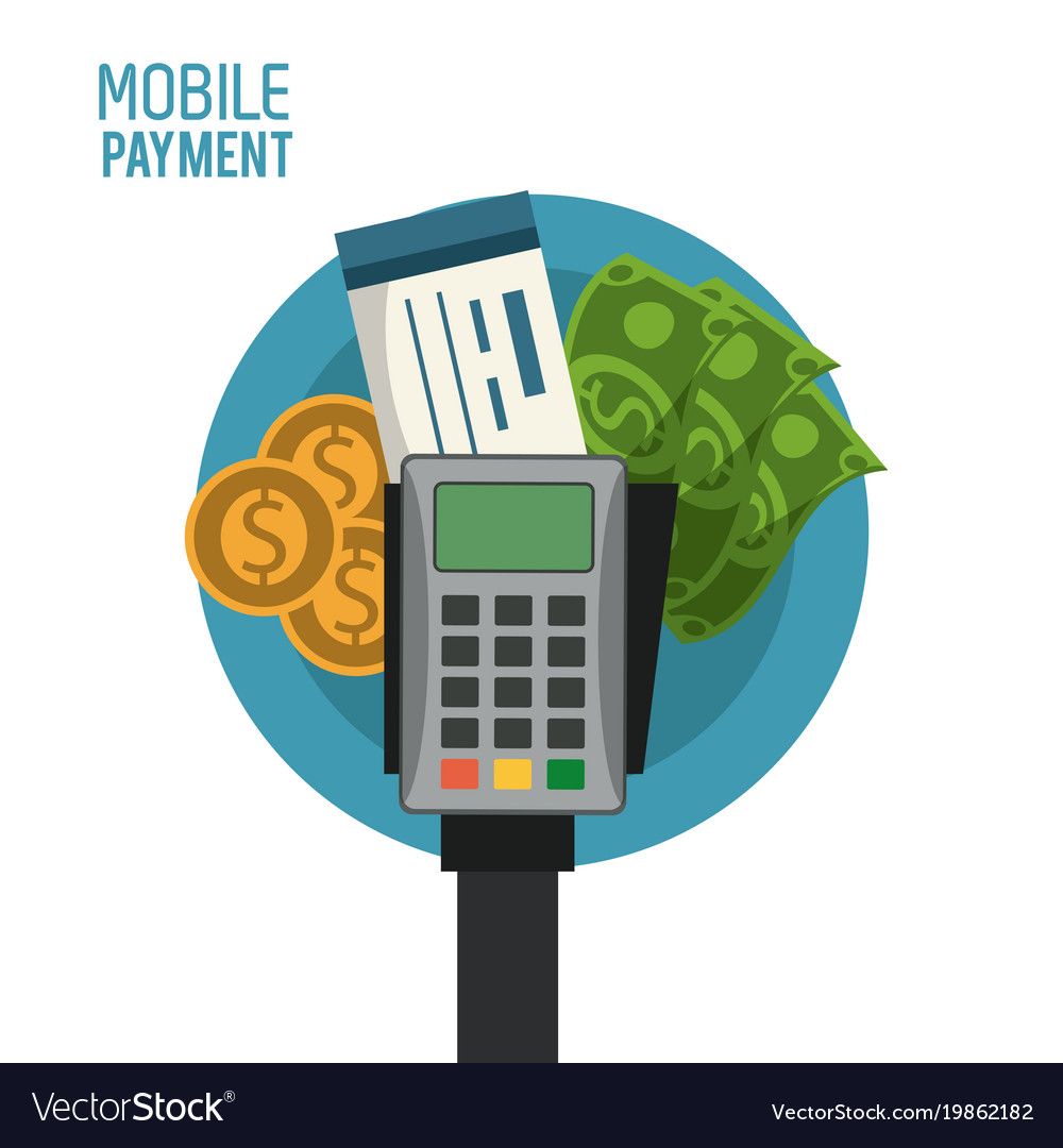 Mobile payment technology Royalty Free Vector Image