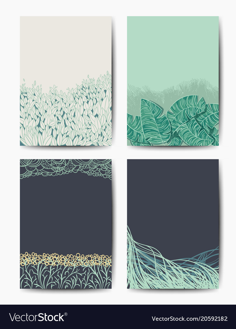 Modern brush postcard template Royalty Free Vector Image