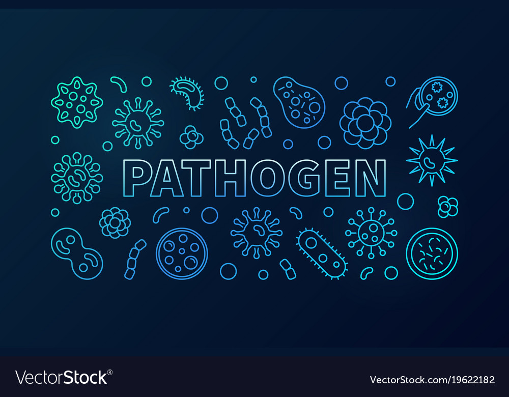 Pathogen horizontal blue Royalty Free Vector Image