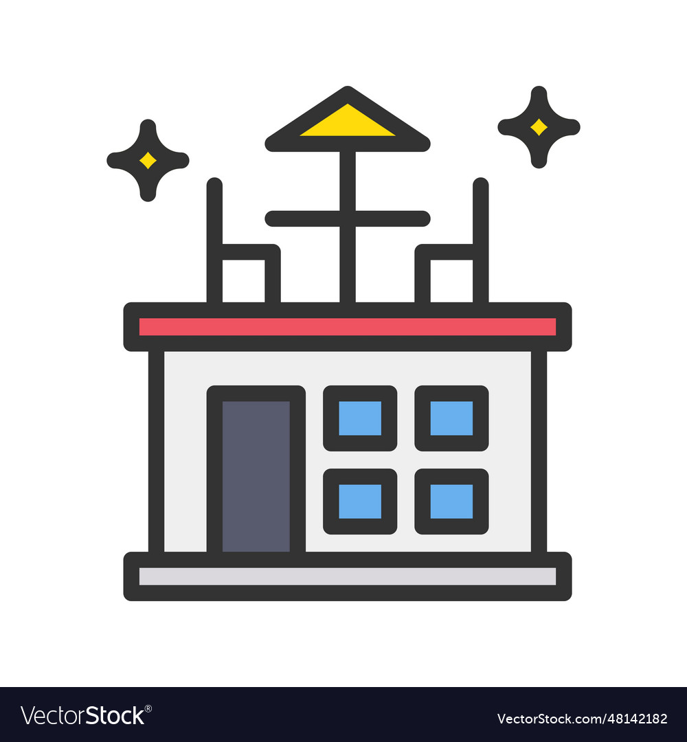 Rooftop icon image Royalty Free Vector Image - VectorStock