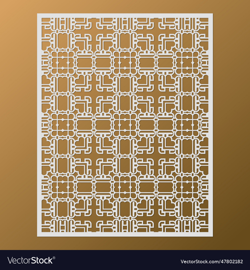 Seamless die cut decorative pattern template Vector Image