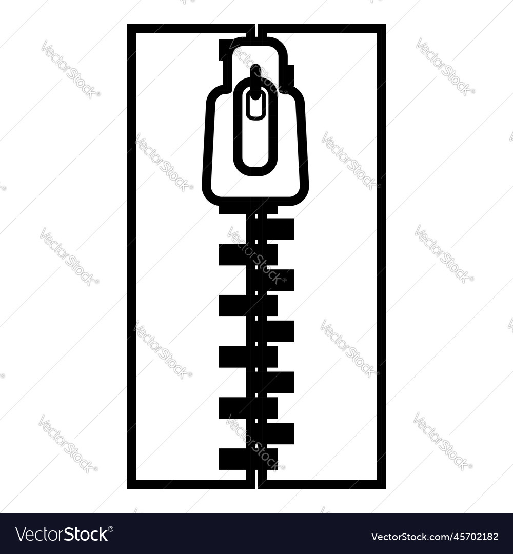 Simple icon zipper Royalty Free Vector Image - VectorStock