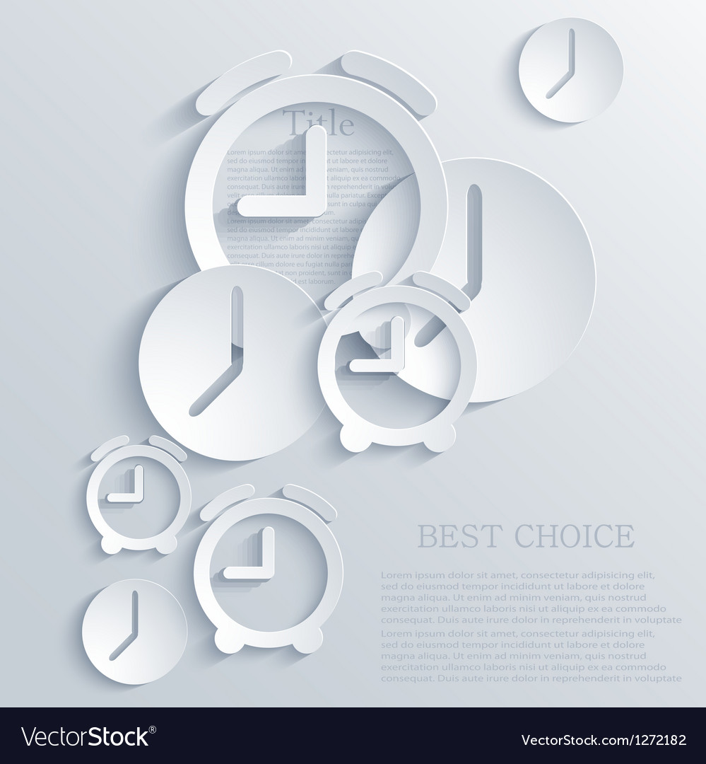 Time icon background Royalty Free Vector Image