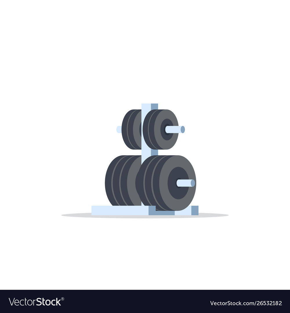 Weights rack for barbell Royalty Free Vector Image