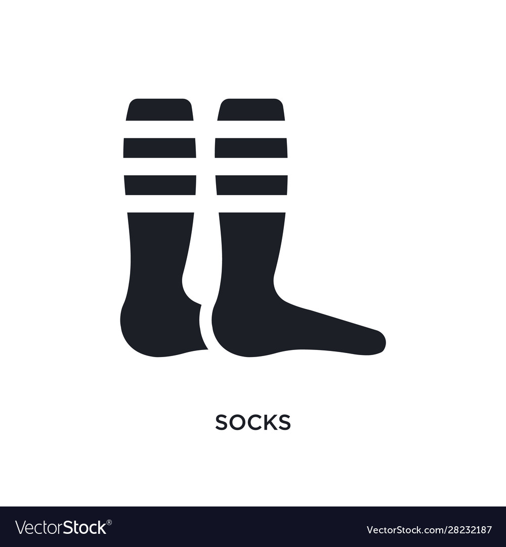 Black socks isolated icon simple element from Vector Image