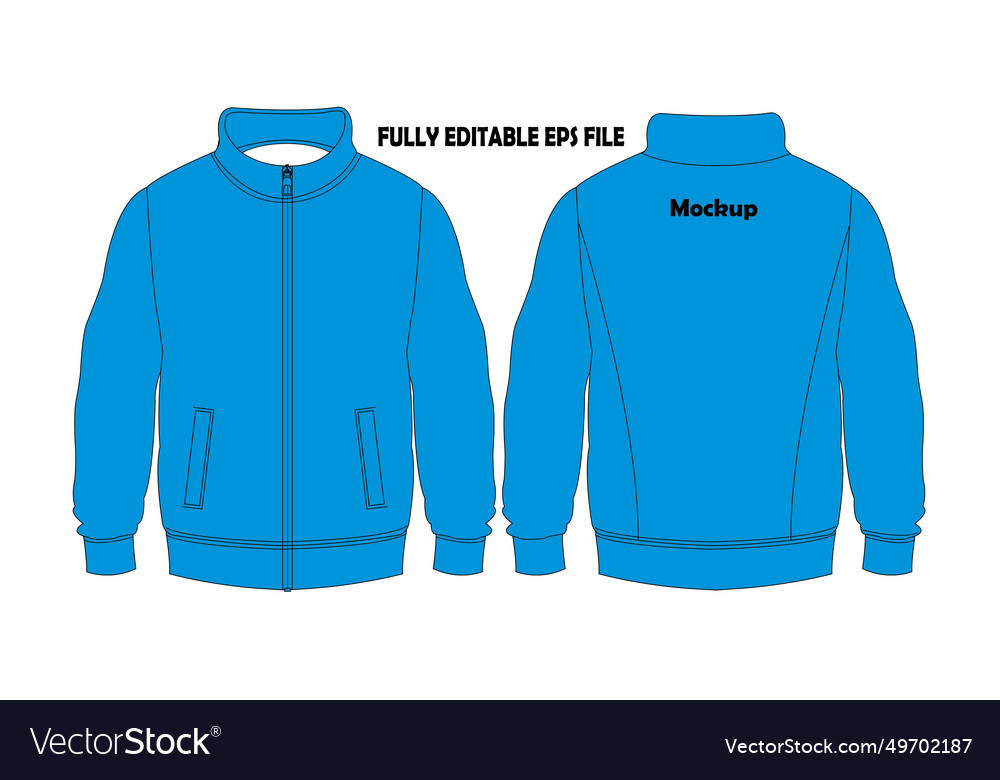 Bomber jacket design mock ups Royalty Free Vector Image