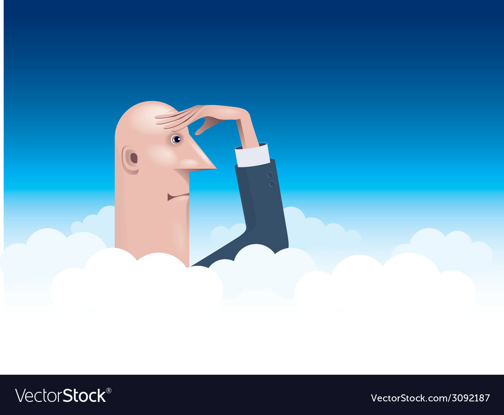 Businessman looking forward Royalty Free Vector Image