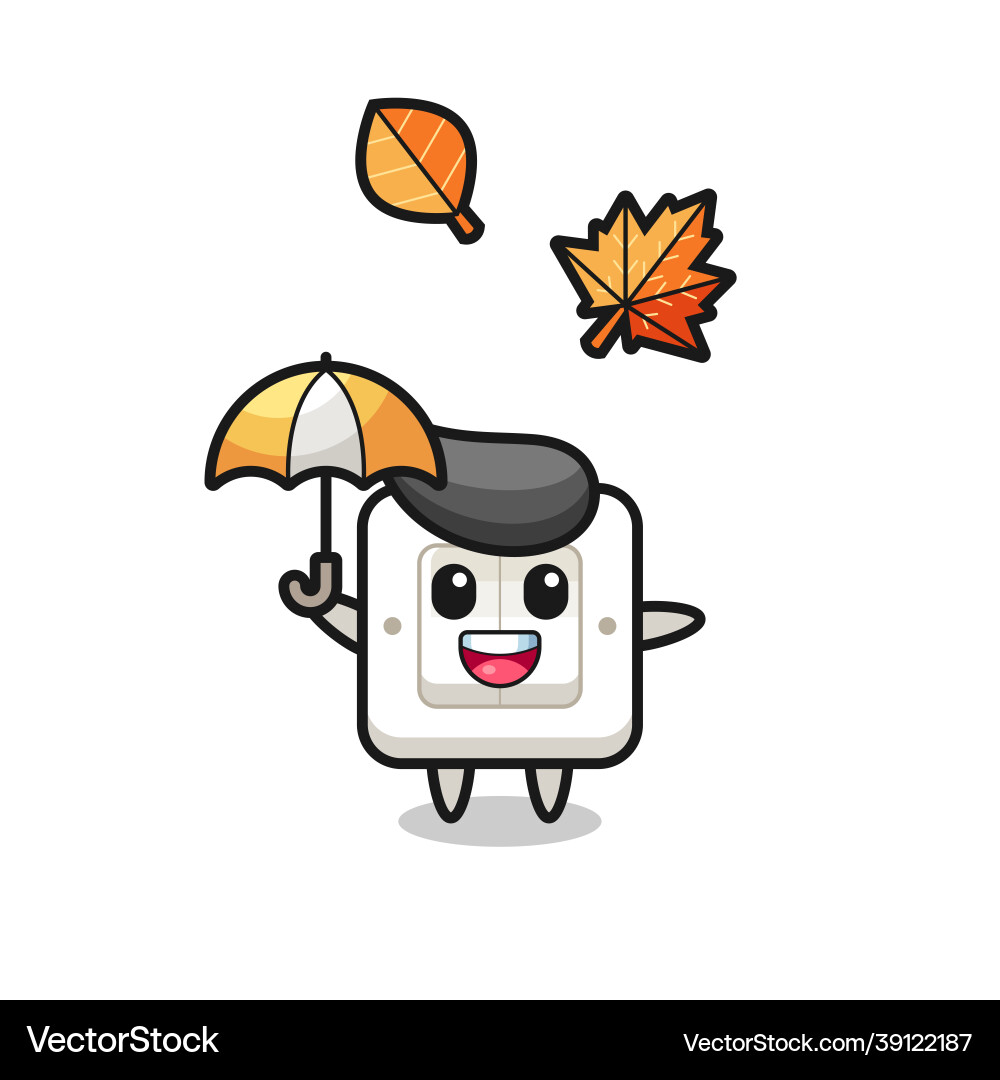 Cartoon of the cute light switch holding Vector Image