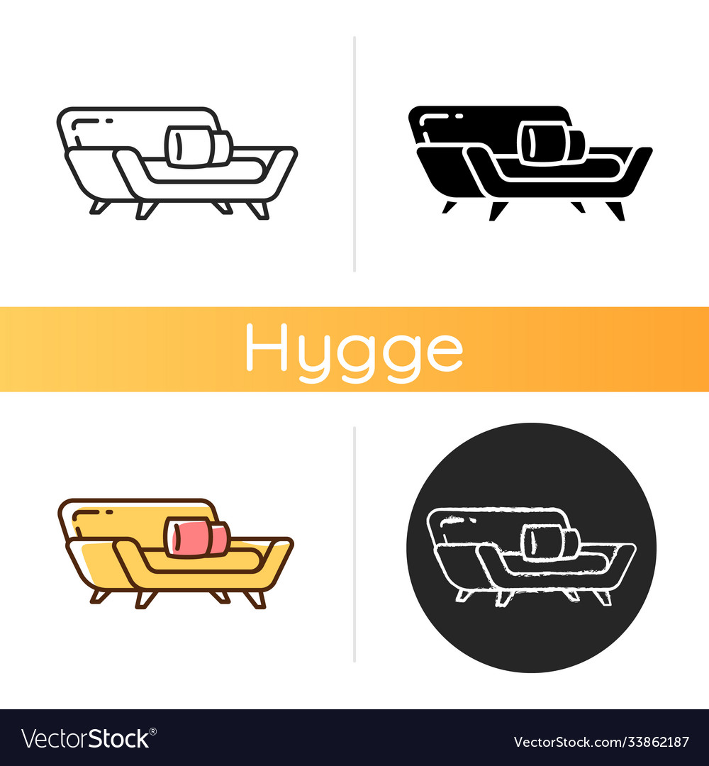 Comfortable couch icon Royalty Free Vector Image