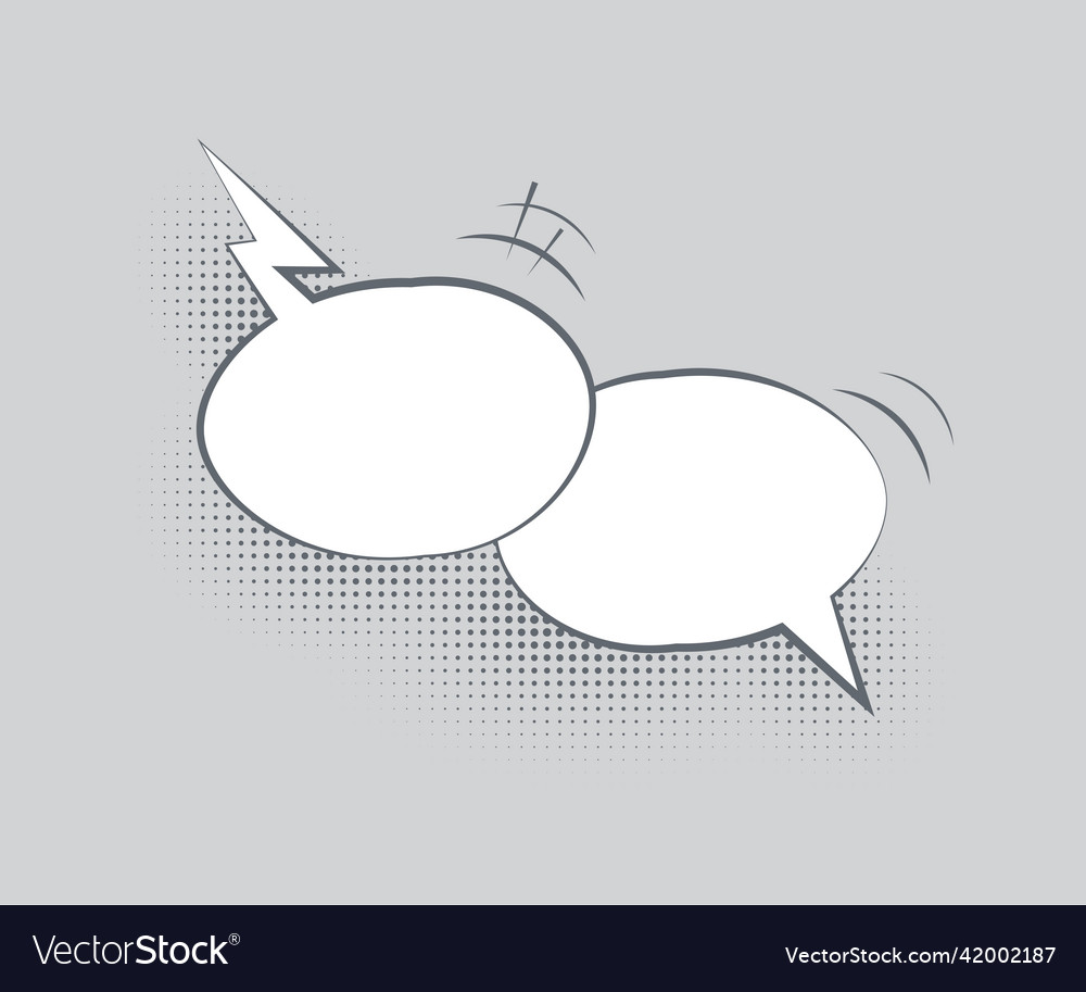 Dialog template two blank overlapping Royalty Free Vector