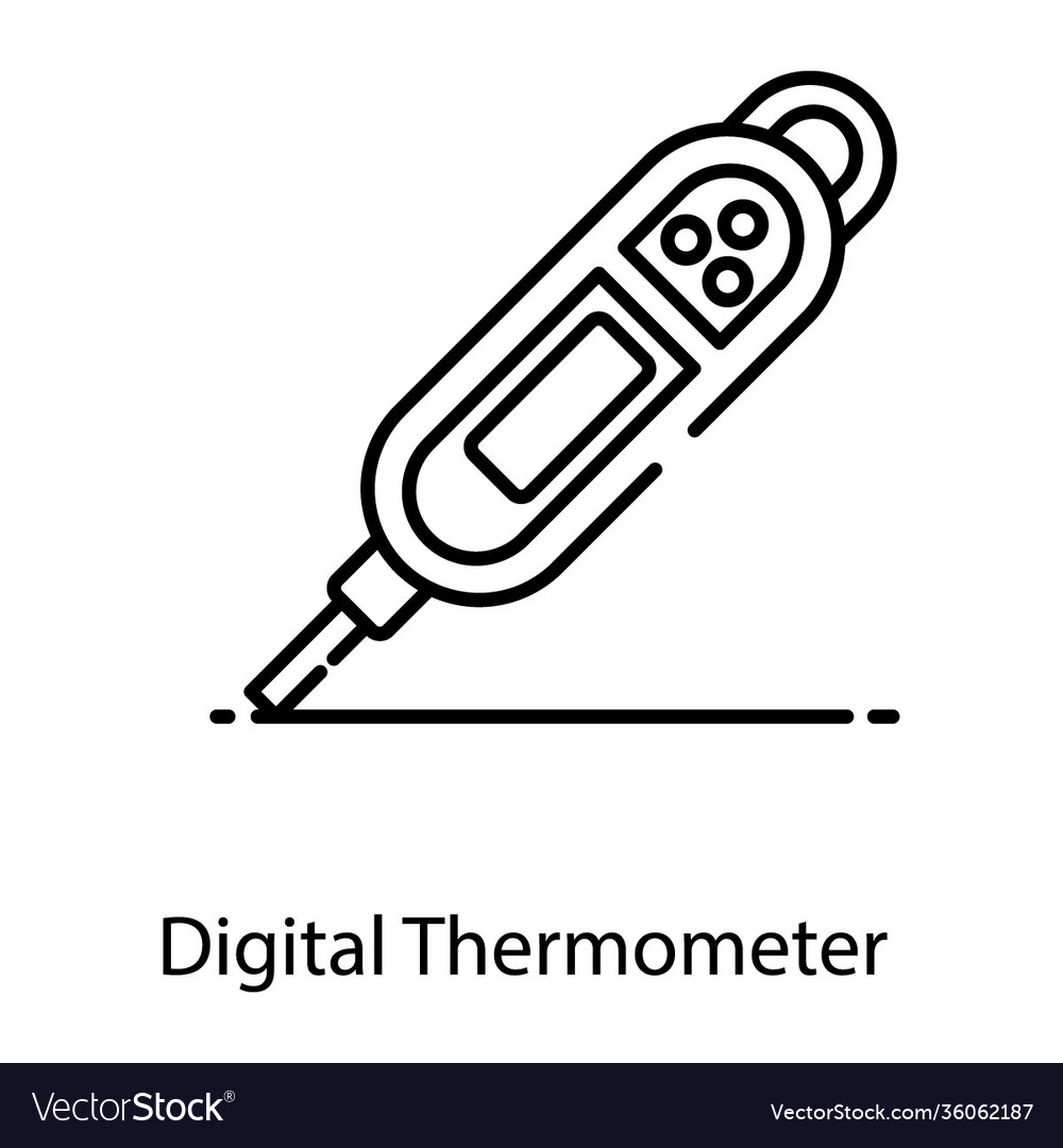 Digital thermometer Royalty Free Vector Image - VectorStock