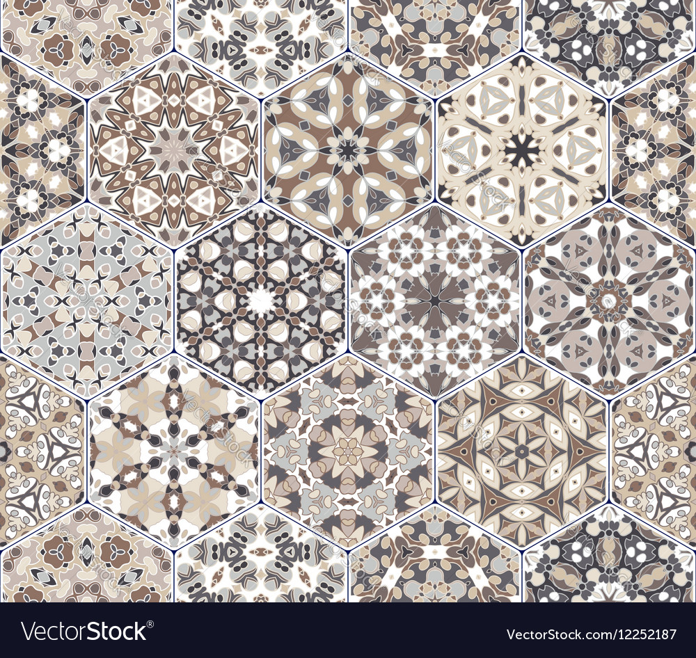 Eastern seamless pattern tiles Royalty Free Vector Image