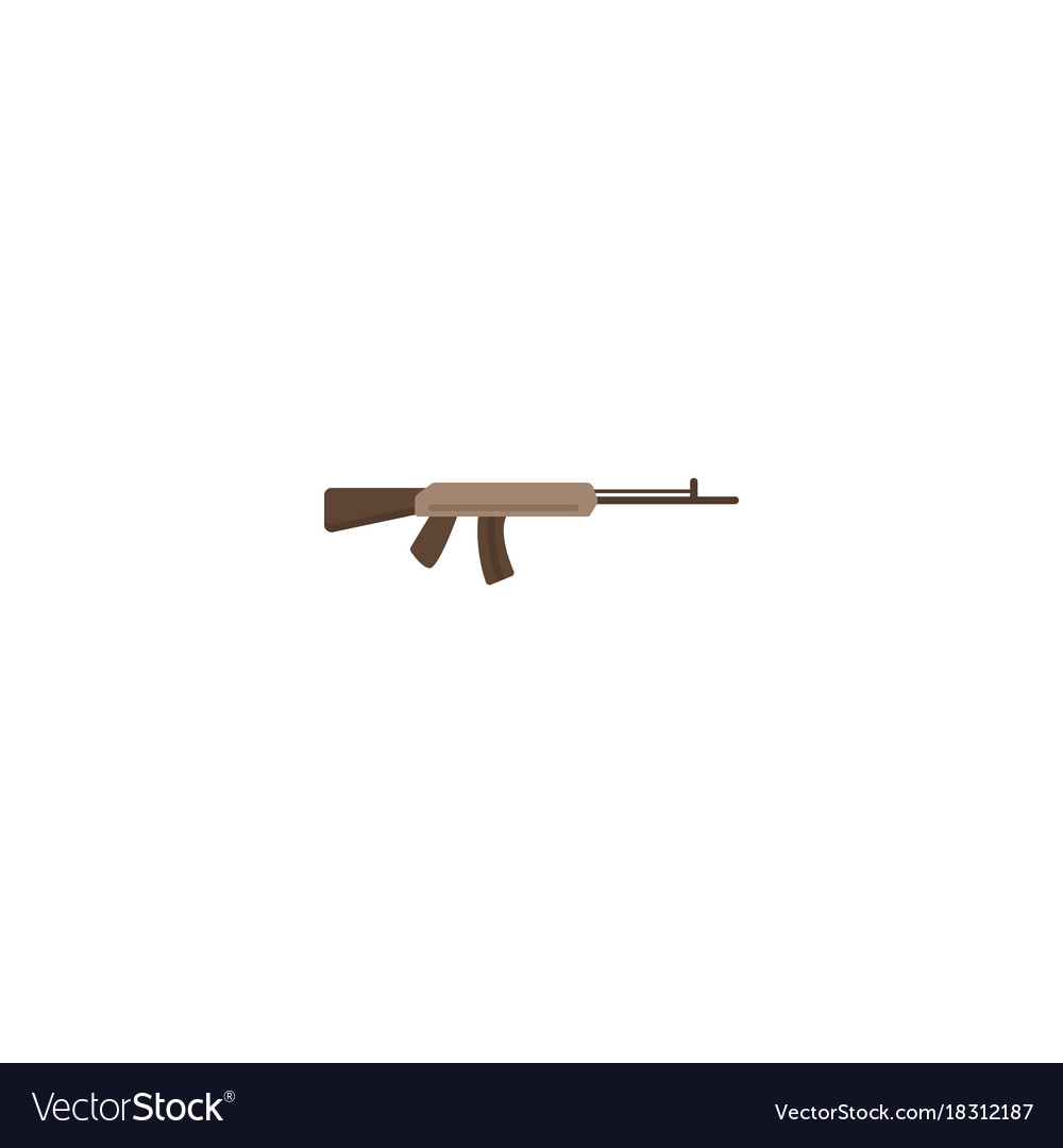 Flat icon kalashnikov element Royalty Free Vector Image