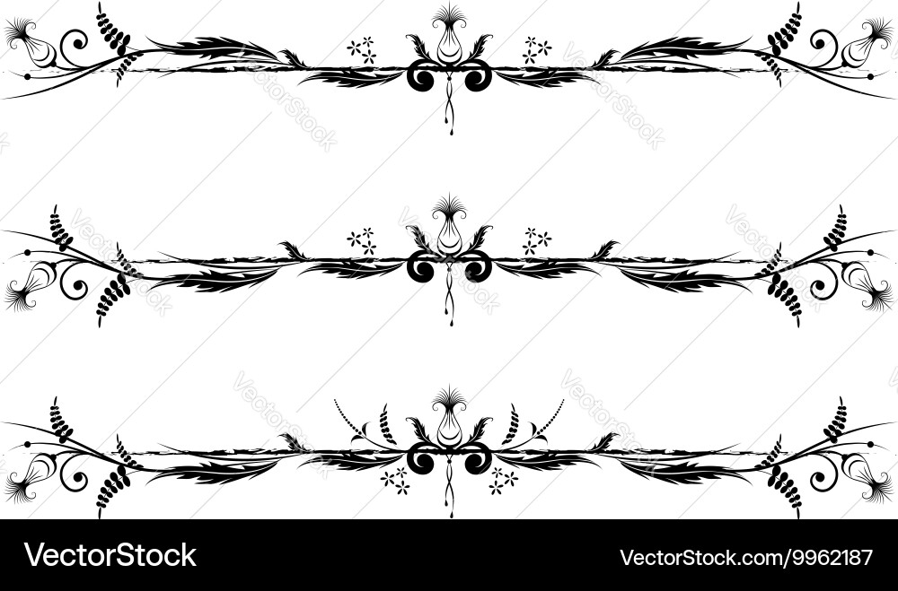 Floral vignette Royalty Free Vector Image - VectorStock