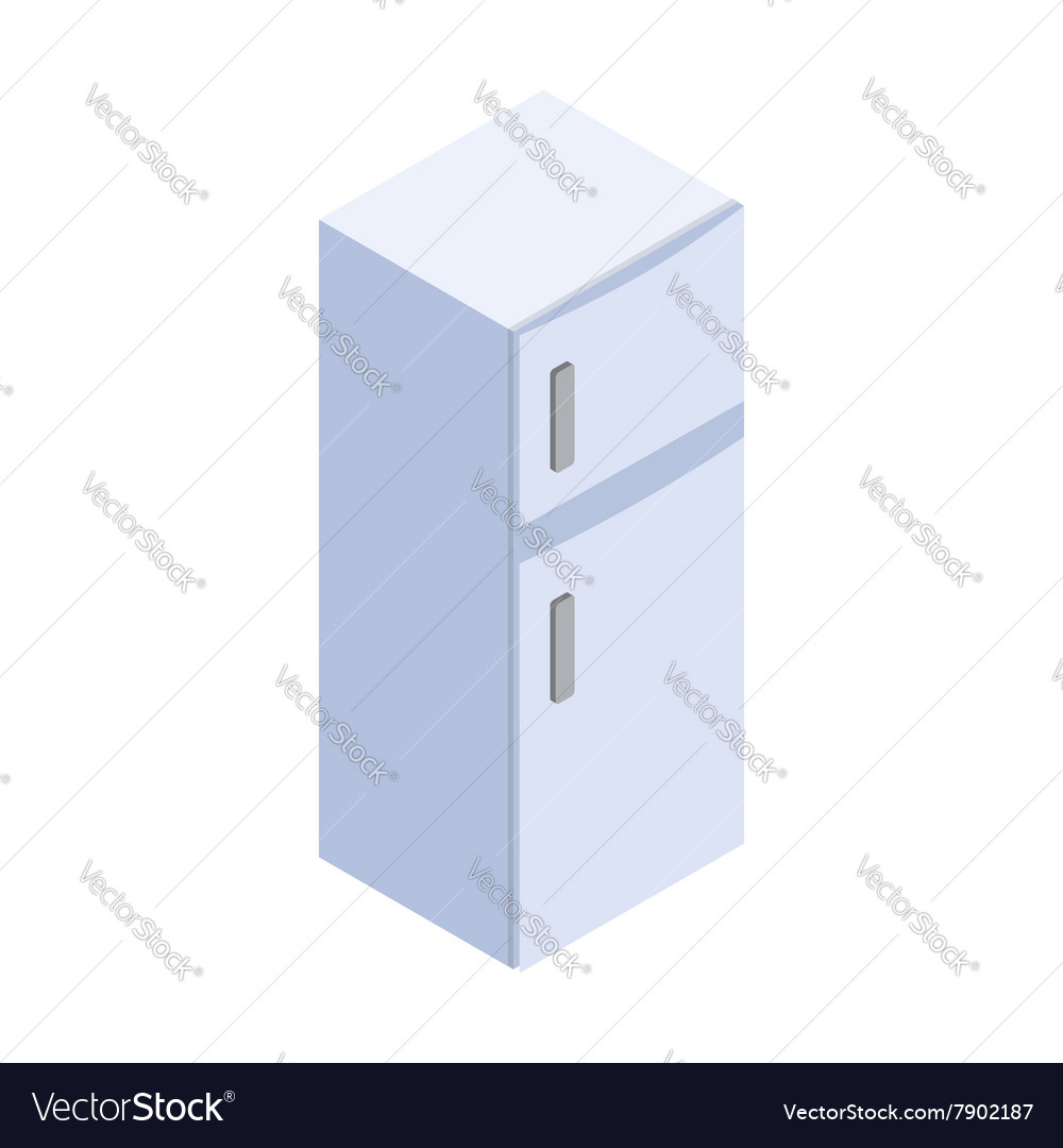 Fridge icon isometric 3d style Royalty Free Vector Image