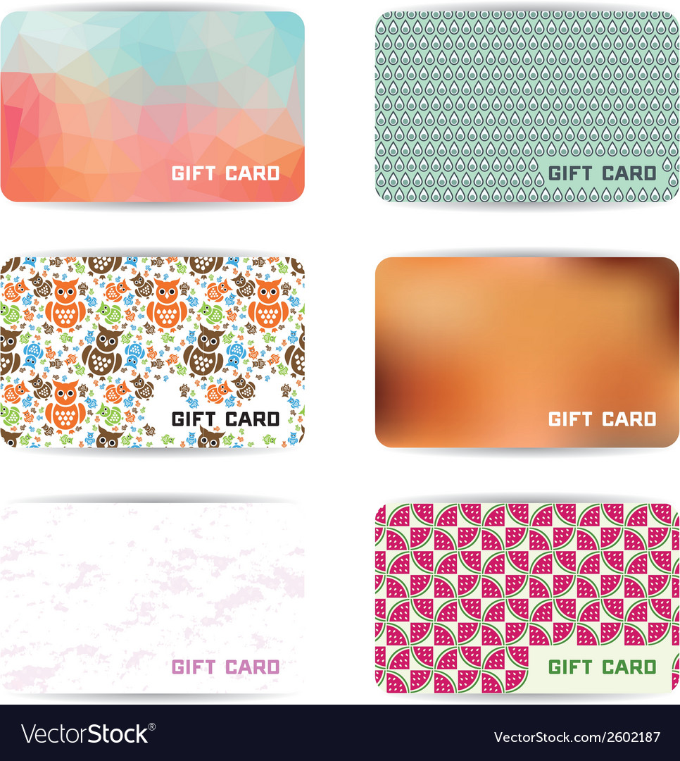 Gift cards Royalty Free Vector Image - VectorStock